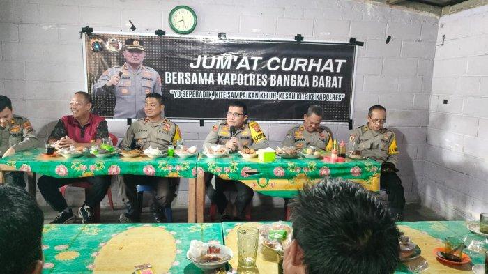 Kapolres Bangka Barat Tampung Sejumlah Keluhan Warga di Jumat Curhat - Bangkapos.com