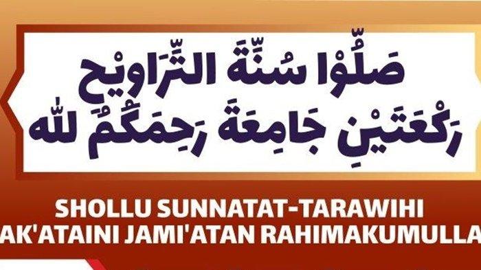 Bacaan Shollu Sunnatat Tarawihi Rak'ataini Jamiatan Rahimakumullah Arab ...