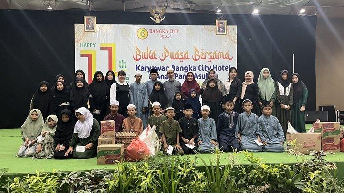 Momen Anniversary Ke-11, Bangka City Hotel Gelar Buka Bersama Staf Karyawan dan Anak Panti ...