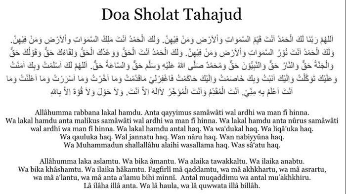 Bacaan Doa Tahajud versi Panjang dan Pendek Lengkap Tata Cara dan Niat ...
