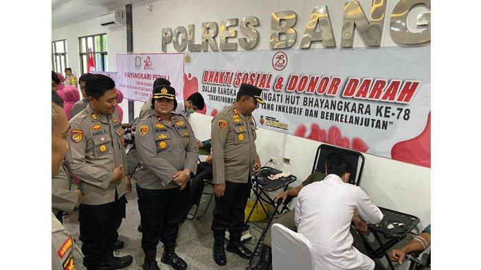 Jelang HUT Ke-78 Bhayangkara, Polres Bangka Gelar Bakti Kesehatan dan Donor Darah - Bangkapos.com