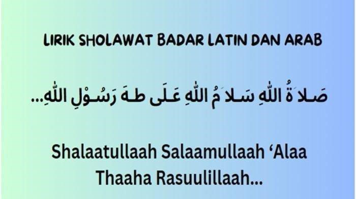 Lirik Sholawat Badar dan Artinya - Halaman all - Bangkapos.com