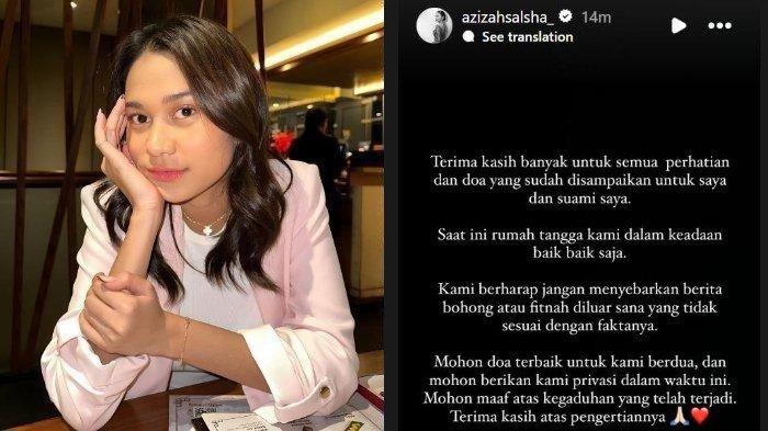 Azizah Salsha Bongkar Kondisi Rumah Tangganya Usai Dituding Selingkuh dari Arhan: Mohon Doa ...
