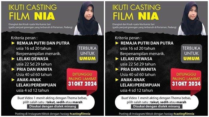 Kasus Nia Kurnia Sari Penjual Gorengan di Padang Pariaman Mau Difilmkan, Sutradara :Kami Cari ...