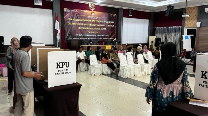 KPU Bangka Gelar Simulasi Pemungutan dan Penghitungan Suara - Bangkapos.com