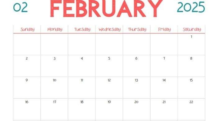 Kalender 2025 Berikut Daftar Hari Penting Selama Bulan Februari - Bangkapos.com