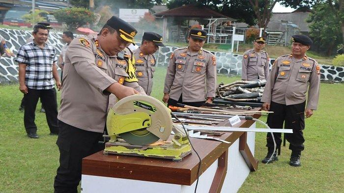 Enam Geng Motor di Bangka Resmi Dibubarkan, Polres Bangka Musnahkan ...