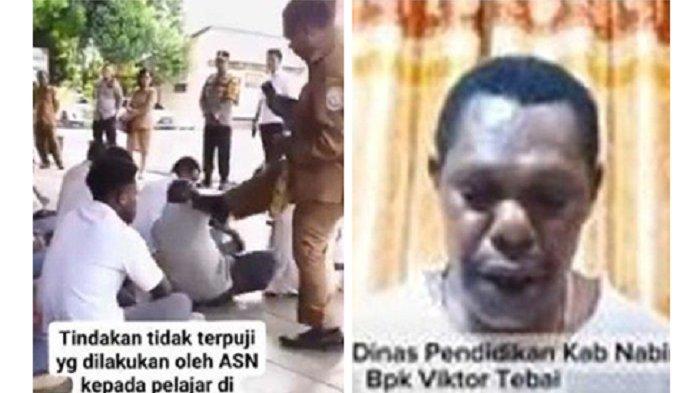 Viral Oknum ASN di Nabire Ayunkan Tendangan ke Arah Siswa SMP Demo ...