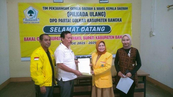 Maju di Pilkada Ulang Bangka 2025, Rudiansyah Ambil Formulir di DPD ...