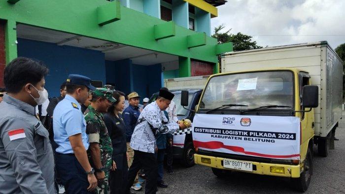KPU Belitung Distribusikan 28 Kotak Logistik Pilkada Serentak ke Daerah Kepulauan - Bangkapos.com