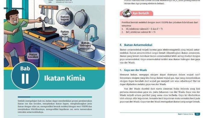 Kunci Jawaban Kimia Kelas 11 Kurikulum Merdeka Halaman 53: Ikatan Kimia - Bangkapos.com