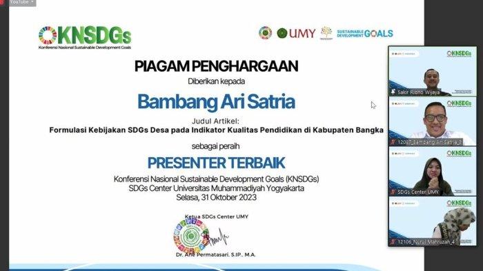 Dosen STISIPOL Pahlawan 12 Raih Presenter Terbaik dalam Konferensi Nasional SDGs 2023 UMY ...