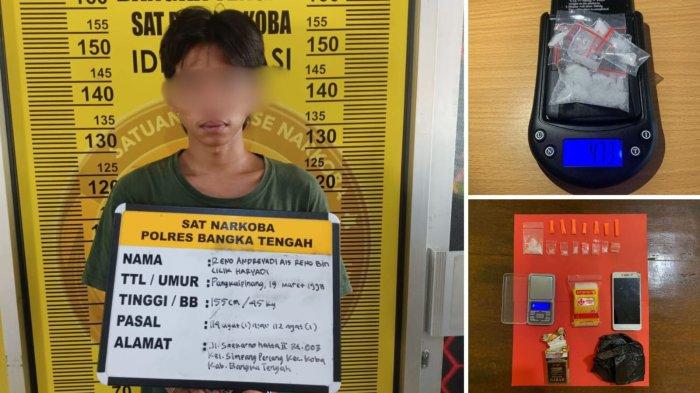 Polisi Ringkus Pria Simpan 4,73 Gram Sabu-Sabu di Jalan Perkuburan Cina di Bangka Tengah ...