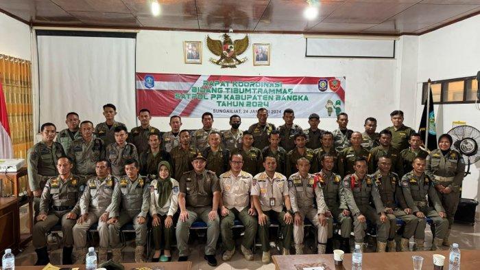 Persiapan Pemilu 2024, Satpol PP Bangka Gelar Rakor Tibum Tranmas - Bangkapos.com