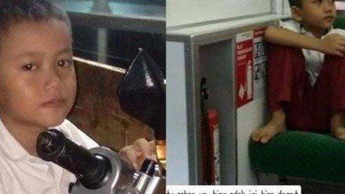 Kisahnya Viral, Bocah SD Naik KRL Tak Pakai Sepatu Berangkat Sekolah ...