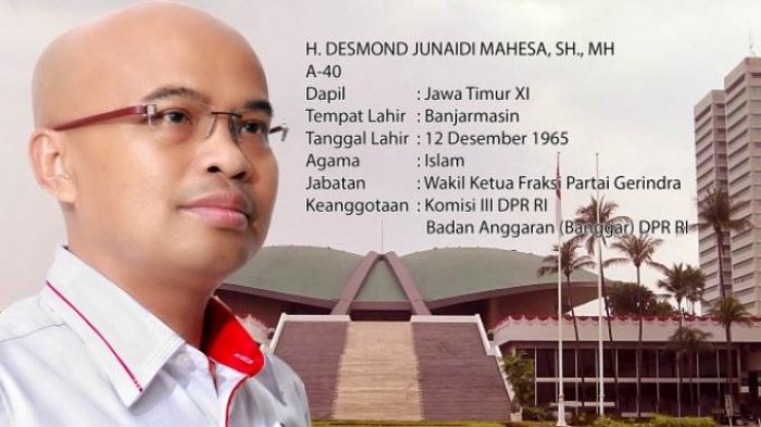 Profil Desmond Mahesa yang Meninggal Dunia karena Sakit Sesak Nafas ...