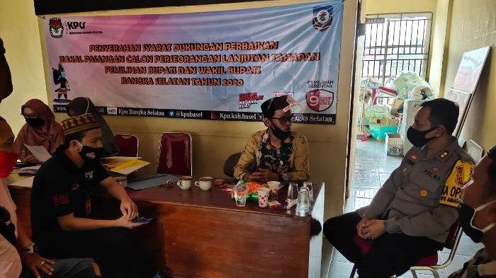 Kapolres Bangka Selatan Sambangi KPU Pantau Proses Verifikasi Administrasi Syarat Dukungan ...