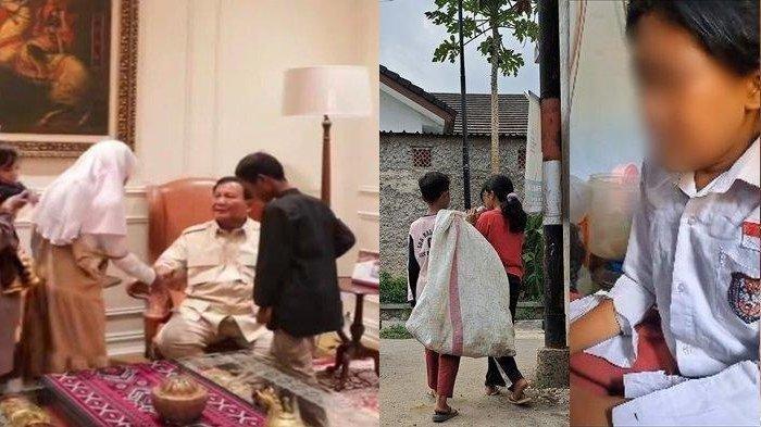Usai Viral Nangis Dibully, Kini Lastri Tersenyum Bahagia Ketemu Prabowo Subianto dan Dapat ...