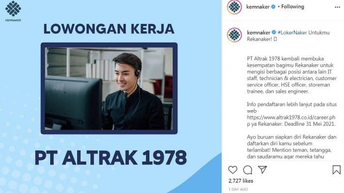PT ALTRAK 1978 Buka Kesempatan Kerja Bagi Lulusan SMK dan Fresh ...