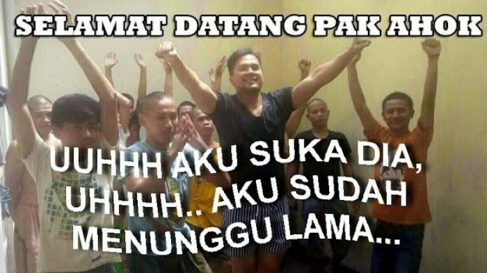 Meme Ahok 'Disambut' Saipul Jamil di Cipinang jadi Viral - Bangkapos.com