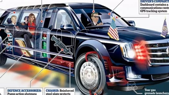 Begini Penampakan Mobil Presiden Donald Trump, Dilengkapi Peralatan ...