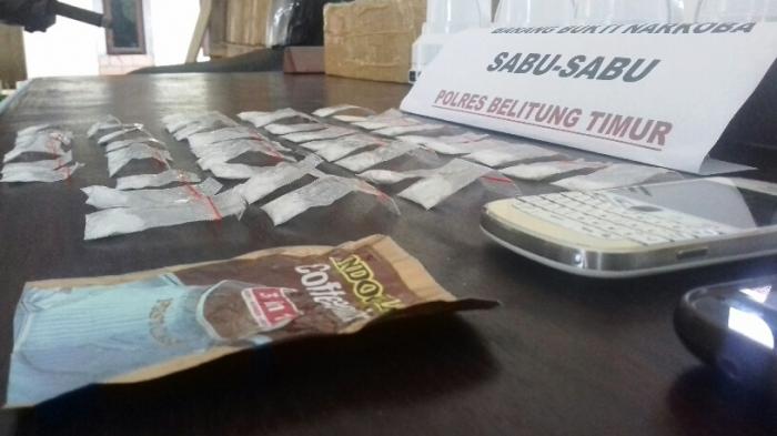 Sabu Disimpan Dalam Bungkus Kopi Sachet - Bangkapos.com