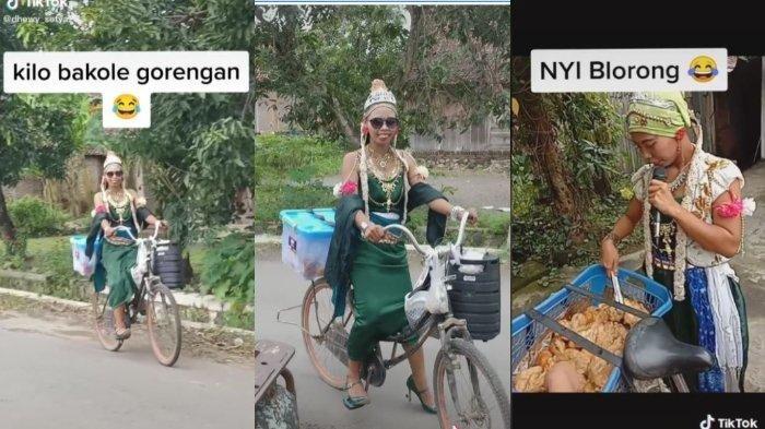 Ini Sosok Viral Penjual Gorengan Berbusana Nyi Roro Kidul, Selalu Pakai ...