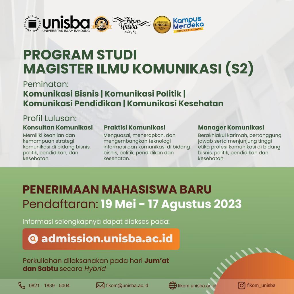 Fleksibilitas Kuliah S2 di Magister Ilmu Komunikasi Unisba - Bangkapos.com