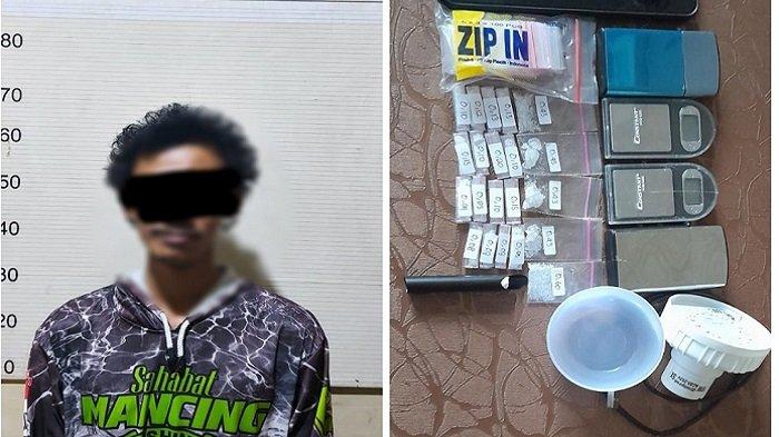Digerebek Polisi, Pria Banjarmasin Tak Berkutik Kala Tepergok Simpan 21 Paket Sabu Dalam Lampu ...