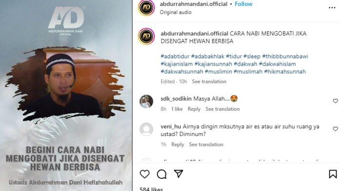 Atasi Bekas Sengatan Hewan Dijabarkan Ustadz Abdurrahman Dani ala Thibbun Nabawi, Sediakan Bahan ...