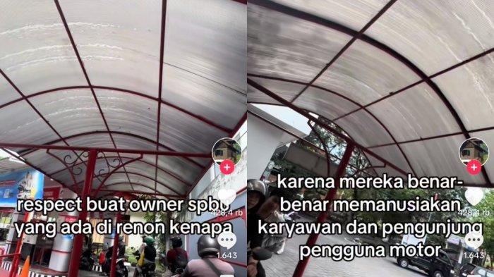 Pemilik SPBU di Denpasar Bangun Atap agar Pemotor yang Antre Tak ...