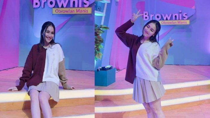 Pakai Rok Mini Warna Beige, Gaya Modis Ayu Ting Ting Bikin Netizen ...