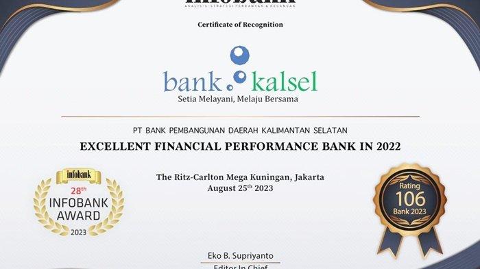 Bank Kalsel Raih Golden Trophy dalam Ajang 28th Infobank Banking ...