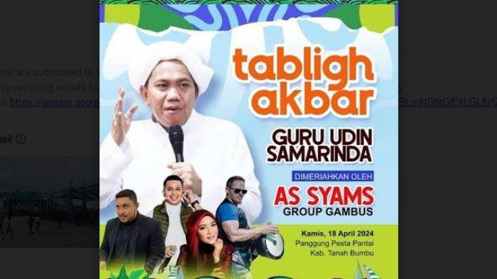 Malam Ini Guru Udin Hadir di Acara Tablik Akbar di Pagatan, Juga Ada ...