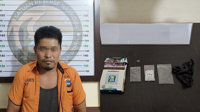 Diringkus Polisi di Desa Tigarun HSU, Pria 36 Tahun Ini Terbukti Bawa 2 ...