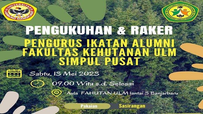 Pengurus IKA Fahutan ULM Segera Dikukuhkan, Ketua Panitia : Ini ...