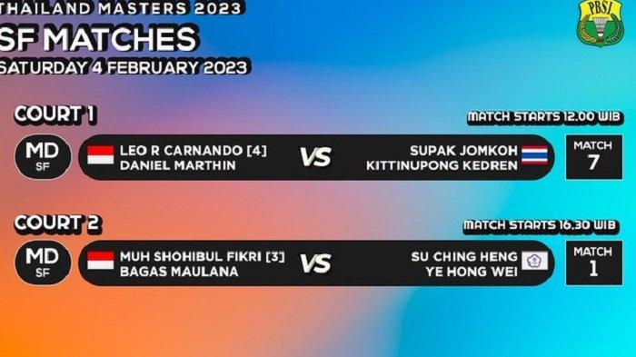Link Gratis Live Streaming Badminton Final Thailand Masters 2023 TV Online iNews TV, Jam 12.00 ...