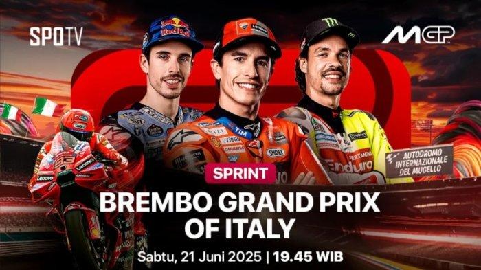 Gratis TV Trans7! Link Live dan Cara Streaming MotoGP Italia 2025 di Race Hari Ini 19.00 WIB ...