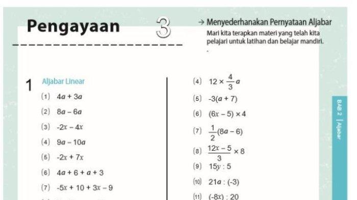 Kunci Jawaban Matematika Kelas 7 SMP/MTs Halaman 85 Kurikulum Merdeka, Pengayaan Pernyataan ...