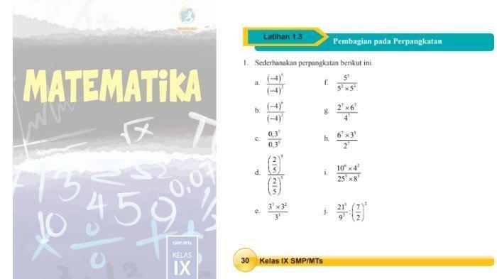 Kunci Jawaban Matematika Kelas 9 SMP/MTs Halaman 30 Kurikulum Merdeka, Pembagian dan ...