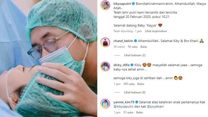 Baby Kayya Lahir, Kiky Saputri Sentil Wajah Bayinya, Terekam Detik-detik Persalinan Istri Khairi ...