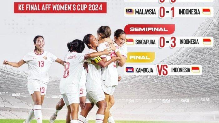 Skor 3-1, Hasil Akhir Pertandingan Final Timnas Putri Indonesia vs Kamboja, Catat Sejarah ...