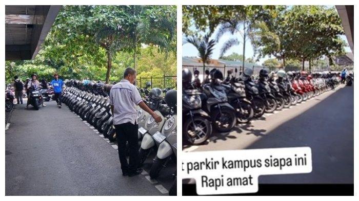 Fakta Sosok Tukang Parkir di Unnes Viral Susun Motor Rapi Bak Showroom ...