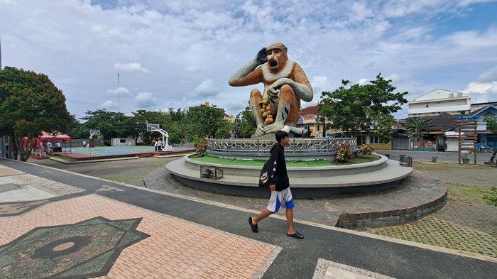 Patung Bekantan di Banjarmasin Satu Tahun Tak Semburkan Air, Disbudporapar Ungkap Ini ...