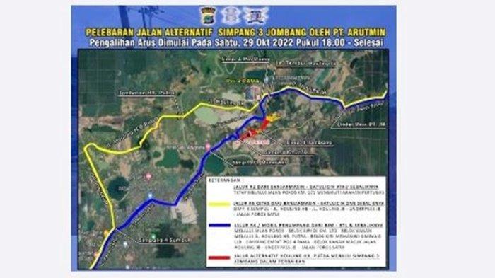 Jalur Alternatif di Satui Kabupaten Tanbu Kalsel Ini Tak Bisa Dilalui, Ada Pelebaran Jalan ...