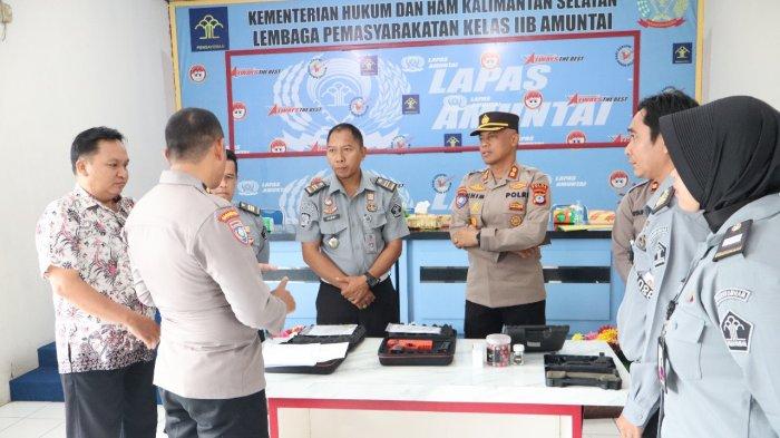 Senpi dan Amunisi di Lapas Amuntai Dicek Personil Ditbinmas Polda ...