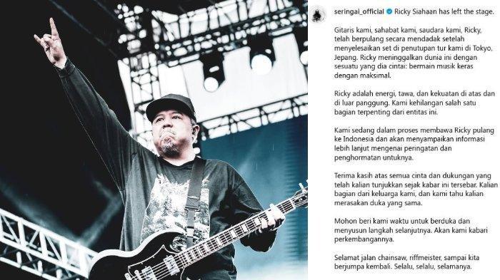 Fakta Ricky Siahaan Gitaris Band Seringai Meninggal Mendadak Saat Tur ...