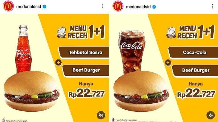 Promo McD Kamis 27 April 2023, Ada Menu Receh 1+1 Cuma Rp22 Ribuan, Nikmati Kelezatannya ...