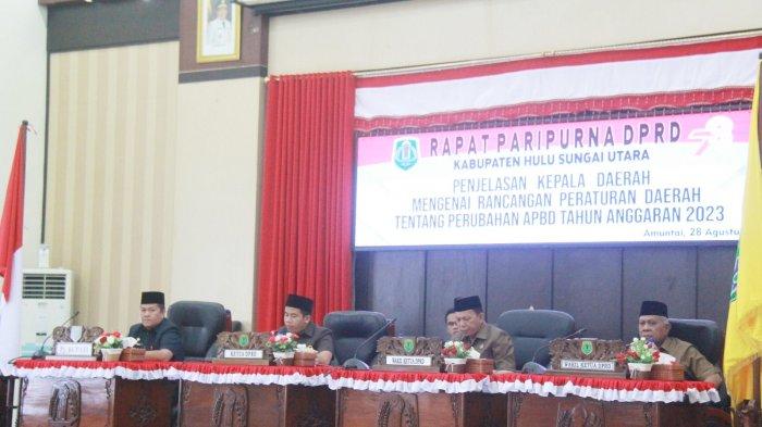 Paripurna Raperda Perubahan APBD TA 2023, Pendapatan dan Belanja Daerah HSU Diproyeksikan Naik ...