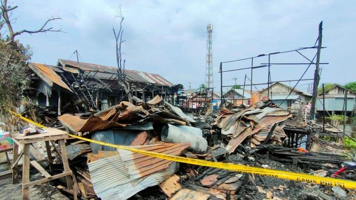 Kebakaran di Kelurahan Tanjung Pagar Banjarmasin Selatan, Dua Rumah Warga TInggal Puing-puing ...